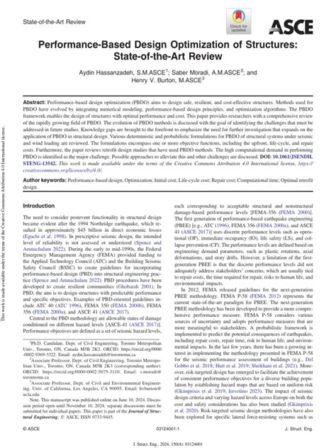hassanzadeh et al 2024 performance based design optimization of