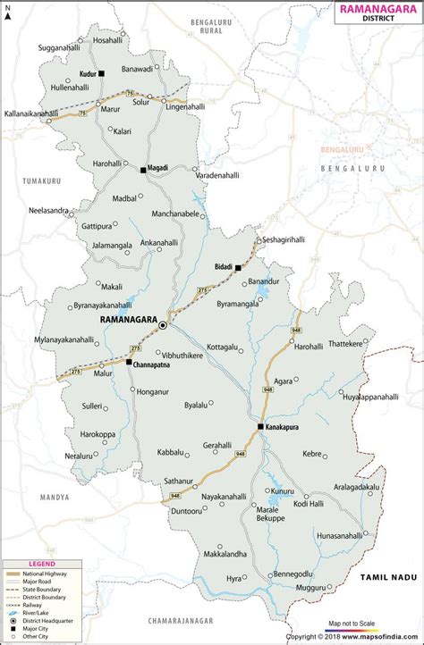 Ramanagara District Map Mapsofindia Offical