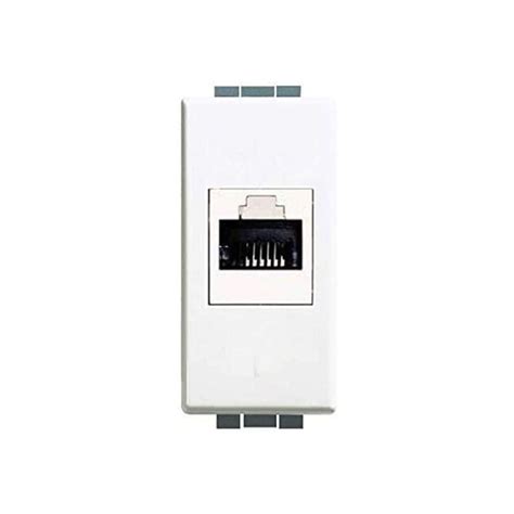 Bticino Luna Rj45 Socket Compatible Utp Cat 6a White Color Oniroview