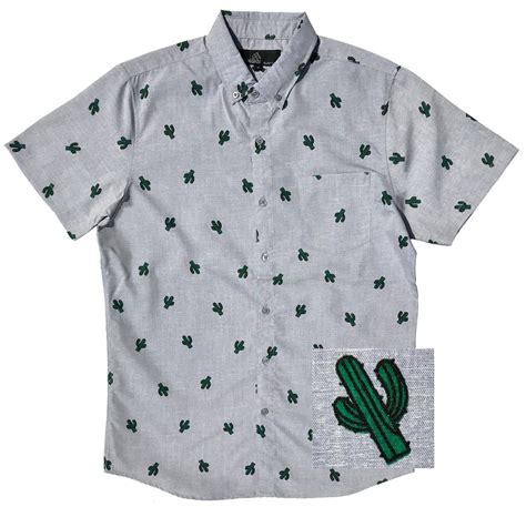 Molokai Cactus Button Down Mens Shirt Etsy