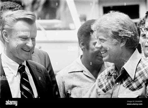 President Elect Jimmy Carter Welcomes Zbigniew Brzezinski To A An Administration Transition