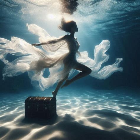 Premium Photo Portrait Of A Female Model Underwater In A Swimming