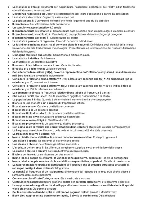 Domande Esame Statistica Prove Desame Di Statistica Docsity