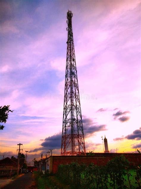 Bts Base Transceiver Station Is A Cellular Telephone Transmitter And Receiver Station Stock