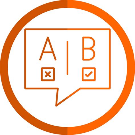 Ab Testing Line Orange Circle Icon 43022327 Vector Art At Vecteezy