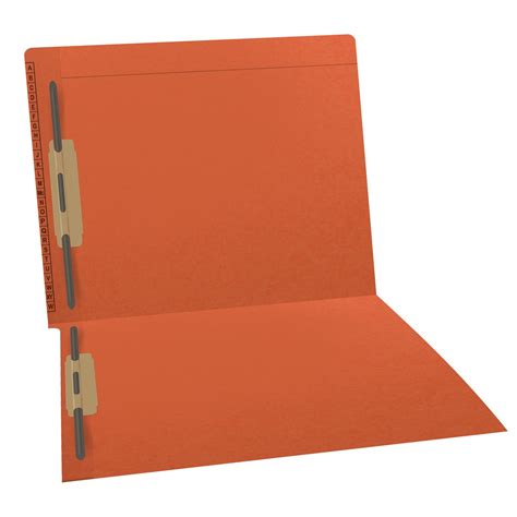 11 Pt Orange Kardex Match Folder Reinforced Top And End Tab With A Z