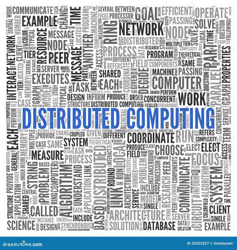 Distributed Computing Word Tag Cloud Design Stock Illustration Illustration Of Problem
