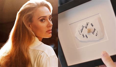 Adeles Most Prized Possession Is A Framed Piece Of Celine Dions