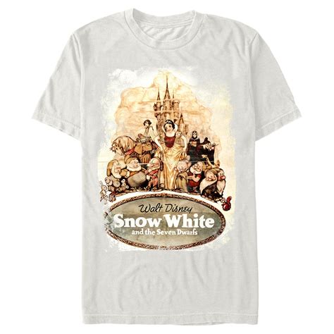 Mens Snow White And The Seven Dwarfs Vintage Vibes Poster Graphic T