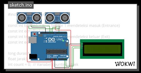 Counting Barang Pakai Ultrasonic Copy Wokwi ESP32 STM32 Arduino