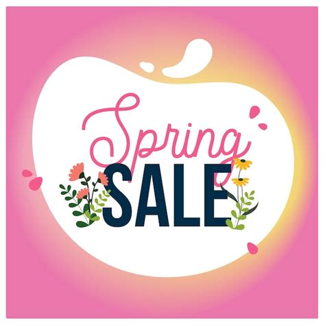 Premium Vector Flat Design Vector Flash Spring Sale