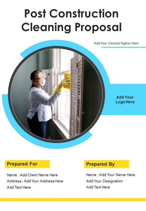 Post Construction Cleaning Proposal Sample Document Report Doc Pdf Ppt Presentation Graphics