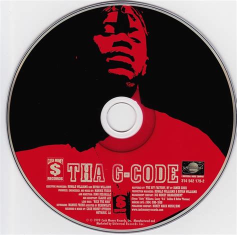 Tha G Code By Juvenile Cd 1999 Cash Money Records In New Orleans