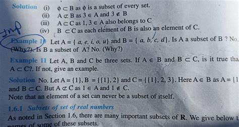 Solution i ϕB as ϕ is a subset of every set ii A B as A and B