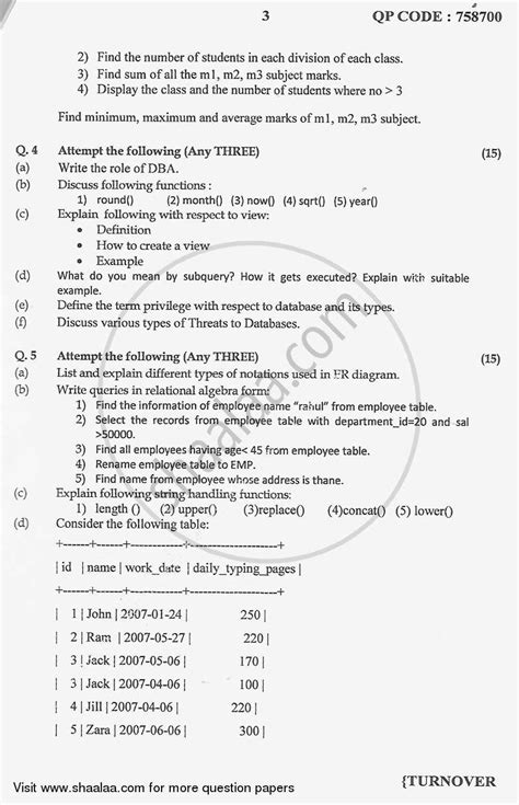Database Systems B Sc Computer Science Semester Fybsc