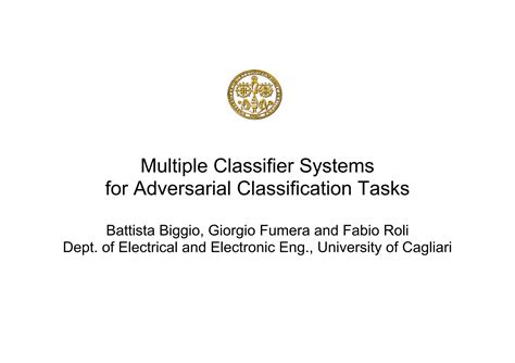 Multiple Classifier Systems For Adversarial Classification Tasks Pdf