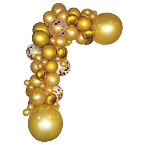 Air Filled Gold Balloon Garland Kit Party City