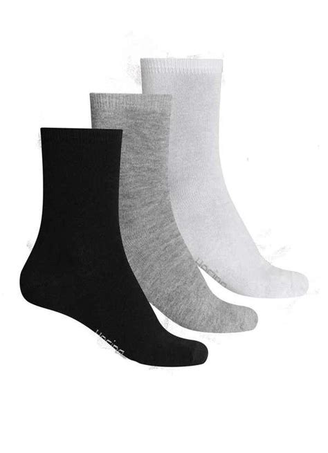 Kit 3 Pares De Meia Masculino Cano Medio Cinza Hering Oficial