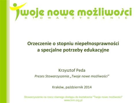 PPT Orzeczenie o stopniu niepełnosprawności a specjalne potrzeby edukacyjne PowerPoint