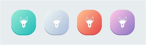 Barcode Scanner Solid Icon In Flat Design Style Qr Code Signs