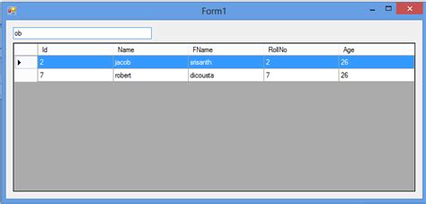 How To Bind Gridview With Search Results In C Windows Forms