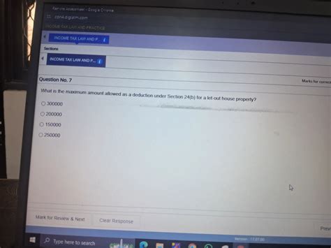 Question No 7 What Is The Maximum Amount Allowed As A Deduction Under