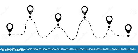 Pin Map Dotted Line Stock Illustration Illustration Of Location 264212271