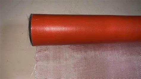 Grey Red Fiberglass Coated Silicon Cloth For Fire And Safety Blanket At