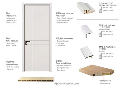 Wholesale High Quality Interior Wood Wpc Doors 35 40 45mm Thickness