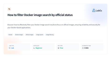 How To Filter Docker Image Search By Official Status Labex