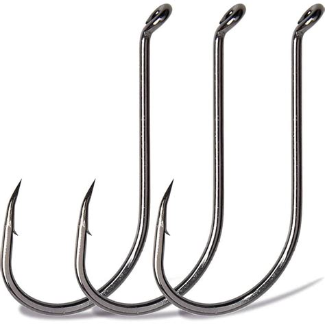 100pcs Octopus Beak Offset Fishing Hooks Froged Sport Circle Hooks Sharp High Carbon Steel