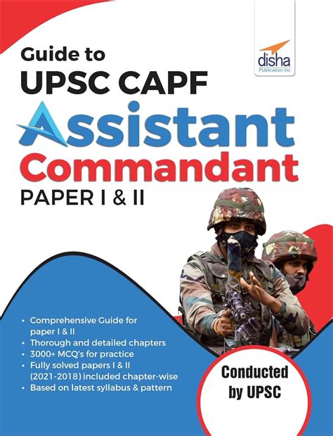 Guide To Upsc Capf Assistant Commandant Paper I And Ii Disha Experts 9789391025717