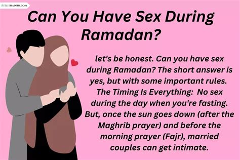 Can You Have Sex During Ramadan Best Hadith