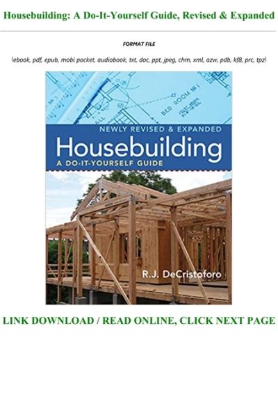 Read Pdf Housebuilding A Do It Yourself Guide Revised And Expanded