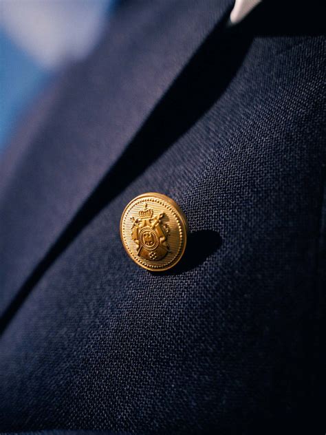 Fitted Navy Blue Double Breasted Blazer Cormac Edition