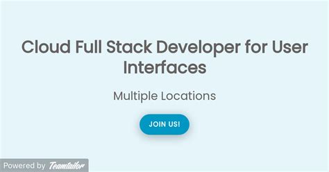 cloud full stack developer for user interfaces opennebula systems