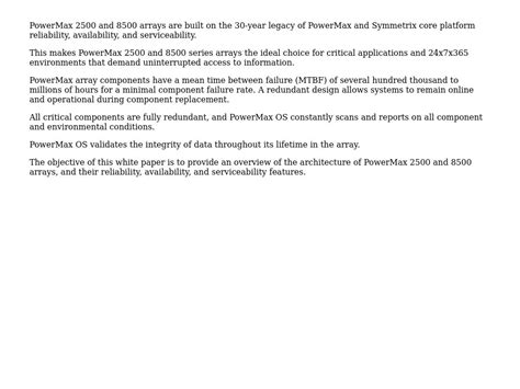 Introduction Reliability Availability And Serviceability On Powermax 2500 And 8500 Arrays