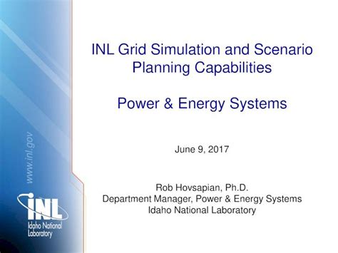 Pdf Grid Simulation And Scenario Planning Inl Grid Simulation And