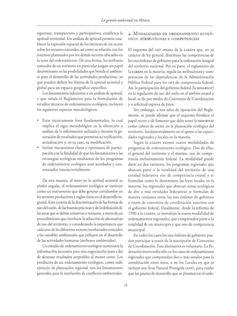 12 Modalidades De Ordenamiento Ecológico Atribuciones Y Competencias Pdf