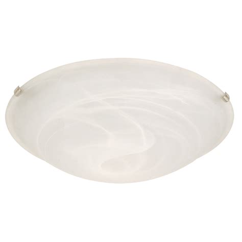 Mauritius 30cm Alabaster Glass Ceiling Light Satin Nickel Zebbies