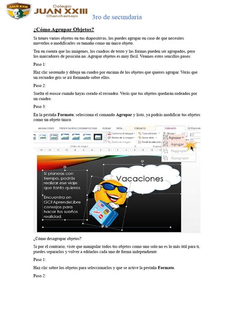 Cómo Agrupar Objetos 3 Pdf