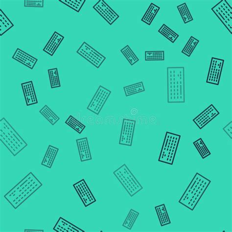 Set Computer Keyboard Icon Isolated On Black And White Background Pc Component Sign Stock