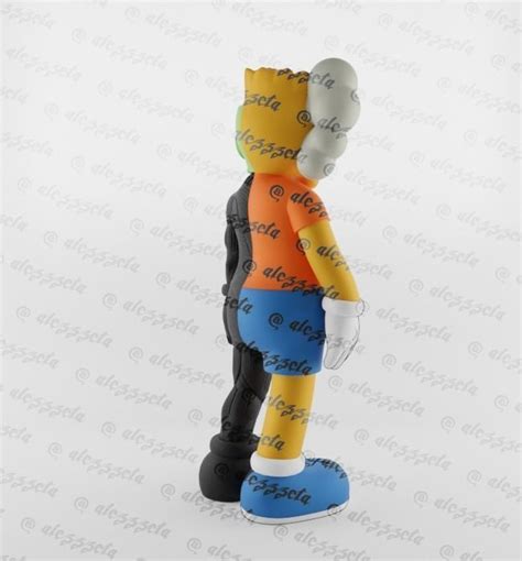 Kaws Bart Simpson X Bart Simpson Flayed Open For Print 3d Model 3d
