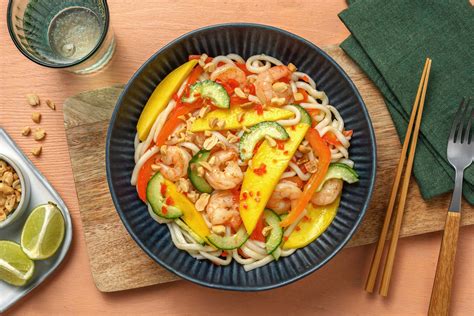 Salade de nouilles aux crevettes et à la mangue Recette HelloFresh