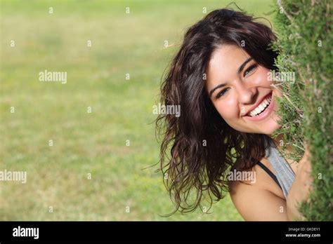 Woman Look Glancing Stock Photo Alamy