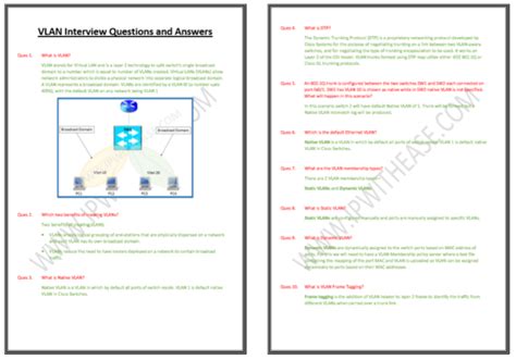 Vlan Interview Questions And Answers Ip With Ease