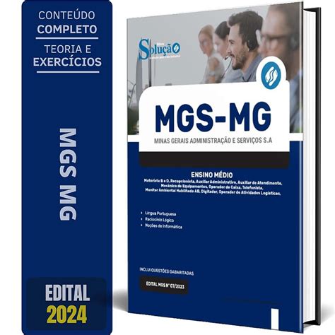 Apostila Concurso Mgs Mg 2024 Ensino Médio Solução Cursos E