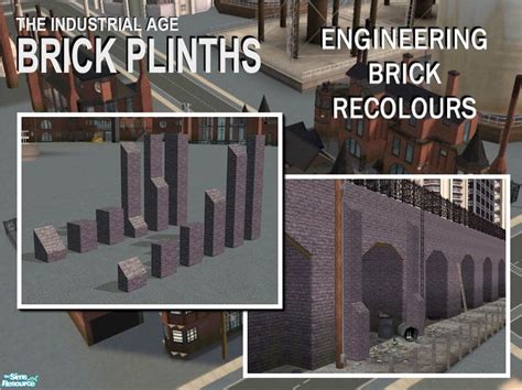 The Sims Resource Brick Plinths In Engineering Brick