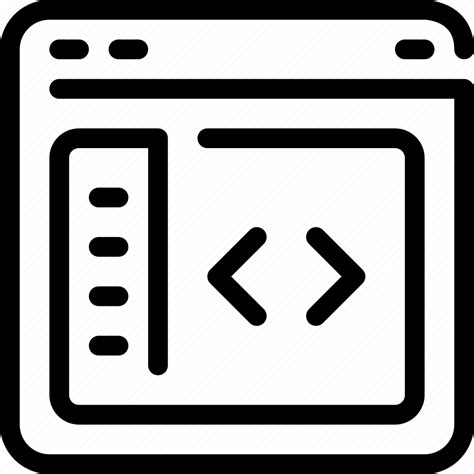 Browser Code Coding Develop Development Programming Web Icon