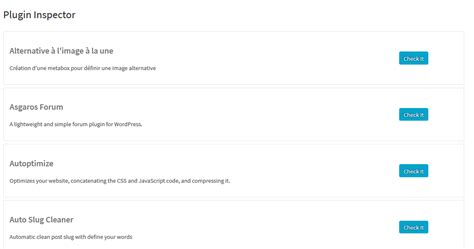 Plugin Inspector LÉcho Des Plugins Wp